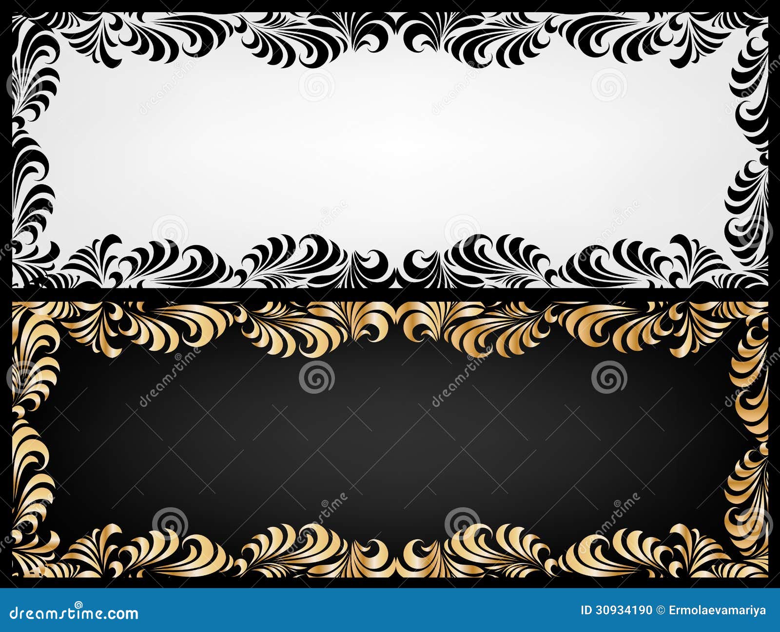 Vintage two frame. Vector stock vector. Illustration of classical ...