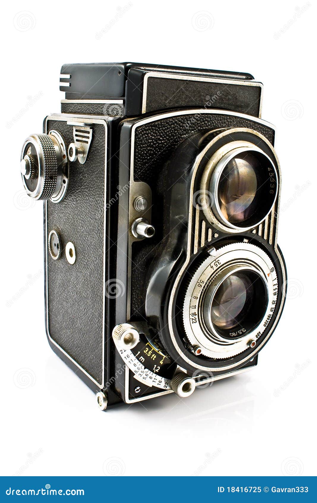 Vintage Two Lens Photo Camera Stock Image - Image of preserved ...