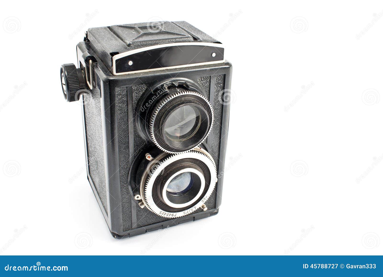 Vintage Two Lens Photo Camera Stock Image - Image of obsolete, camera ...