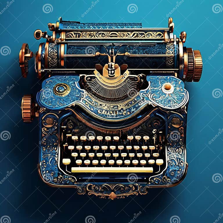 Vintage Typewriter With Blinking Cursor Editorial Stock Image Image