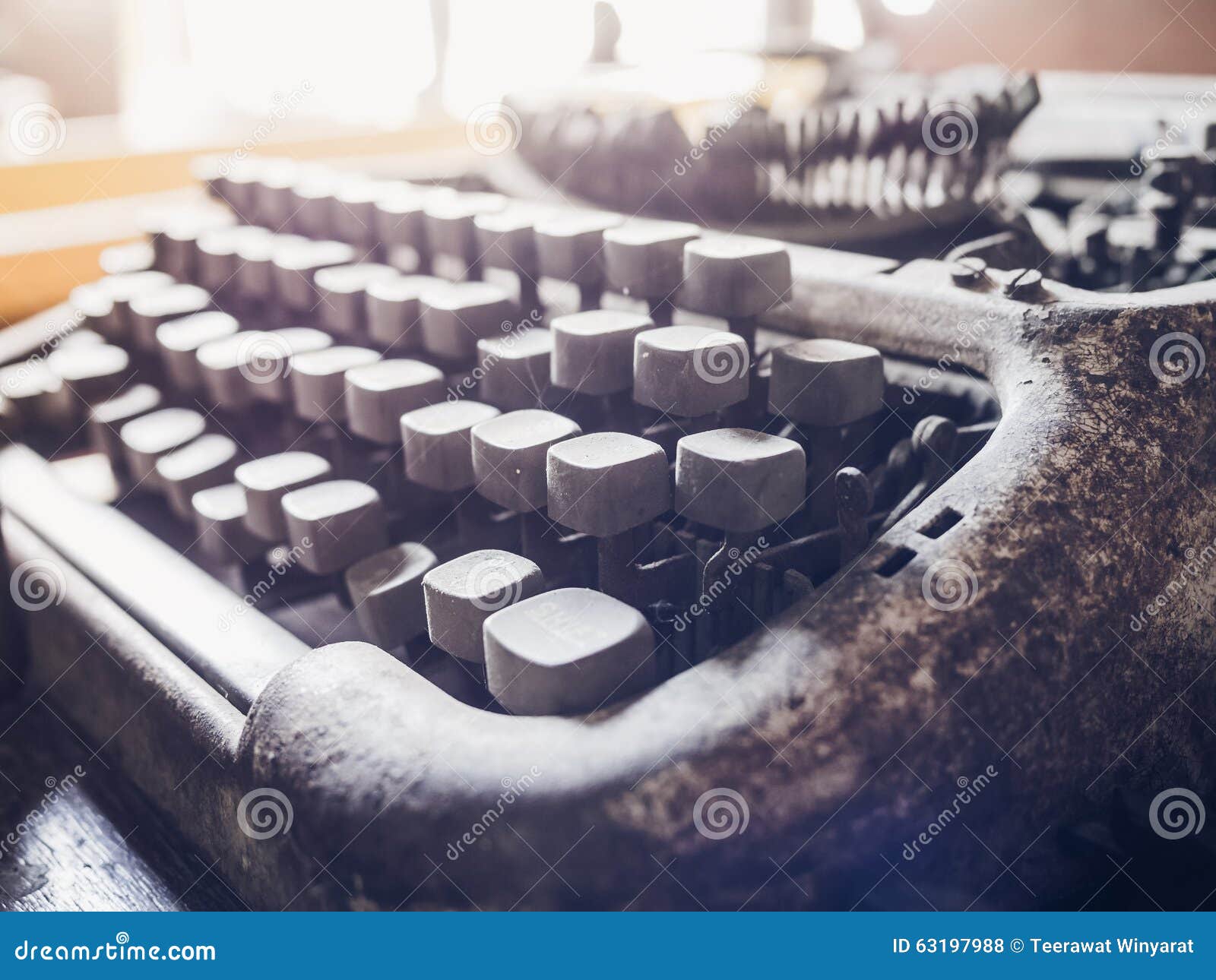 Vintage Typewriter Button Close Up Stock Photo - Image of editor ...