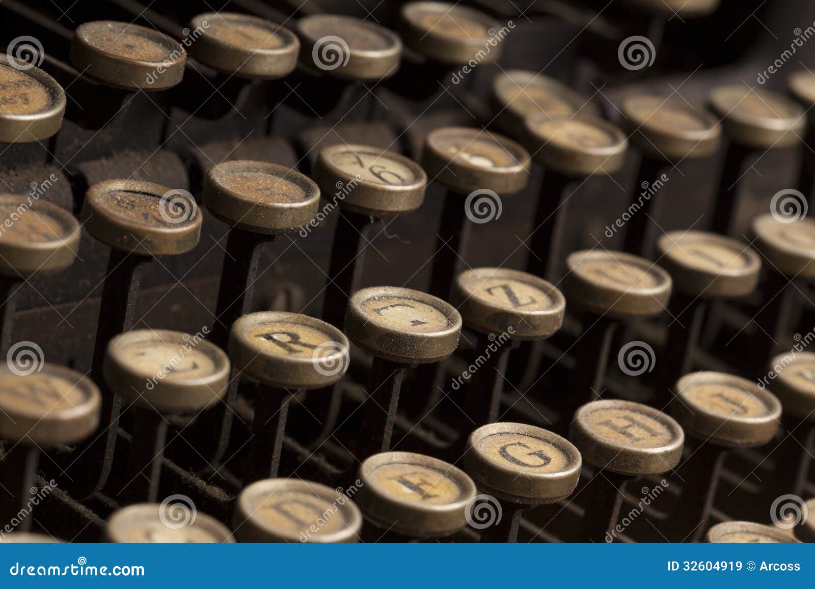 Vintage Typewriter With QWERTZ Layout Royalty-Free Stock Photo ...