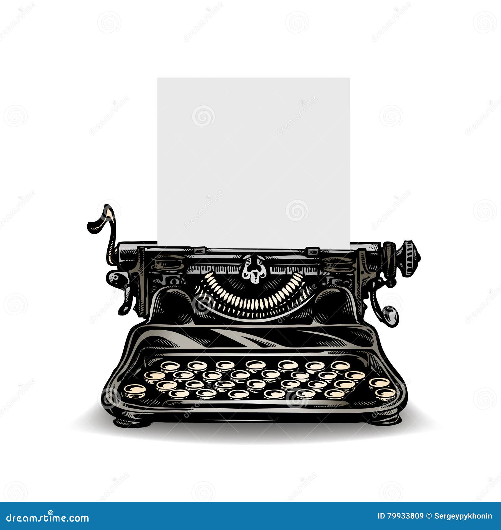 Vintage Typewriter Font Cartoon Vector | CartoonDealer.com #33834151