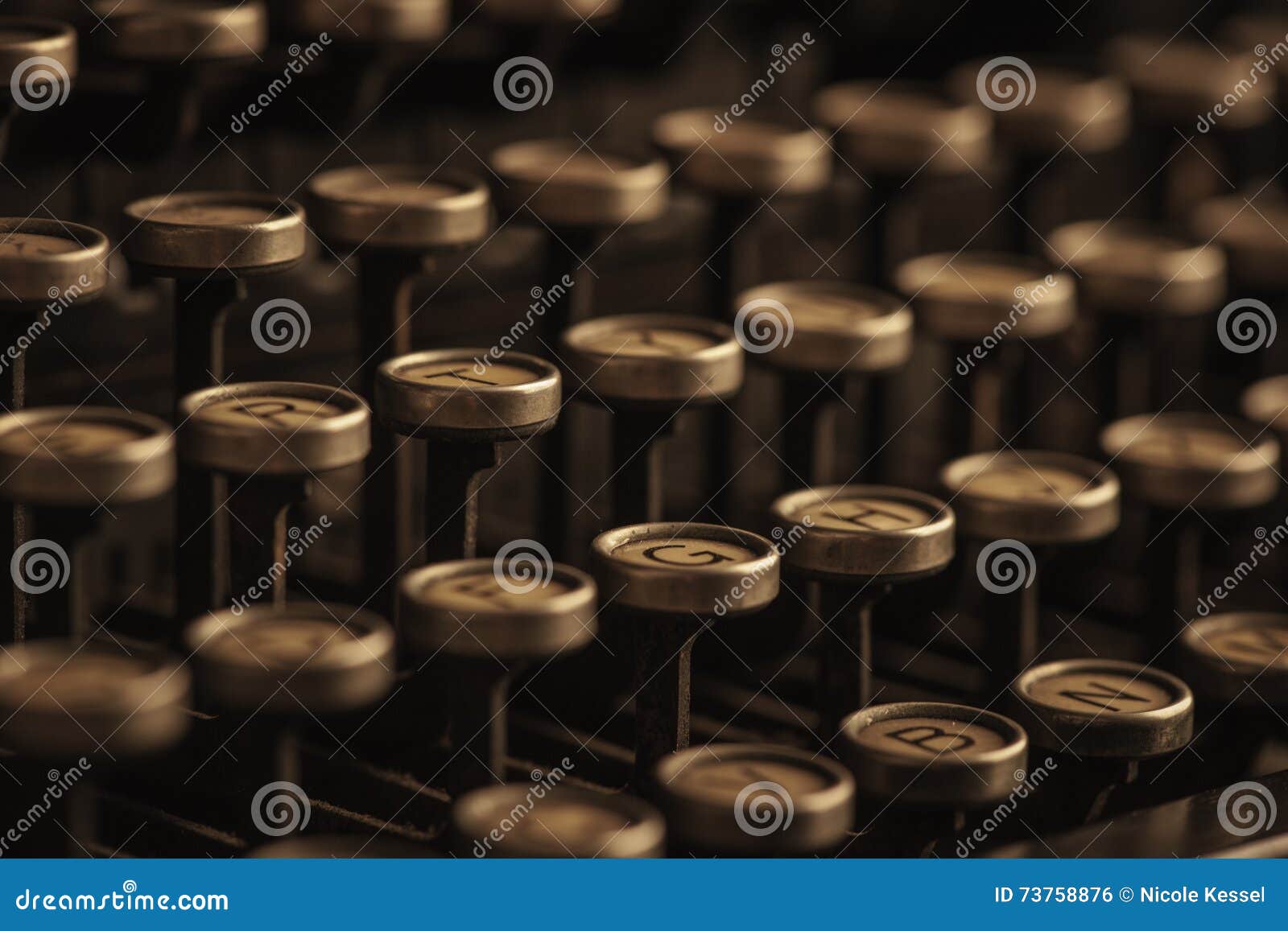 Vintage Typewriter Keys stock photo. Image of message - 73758876