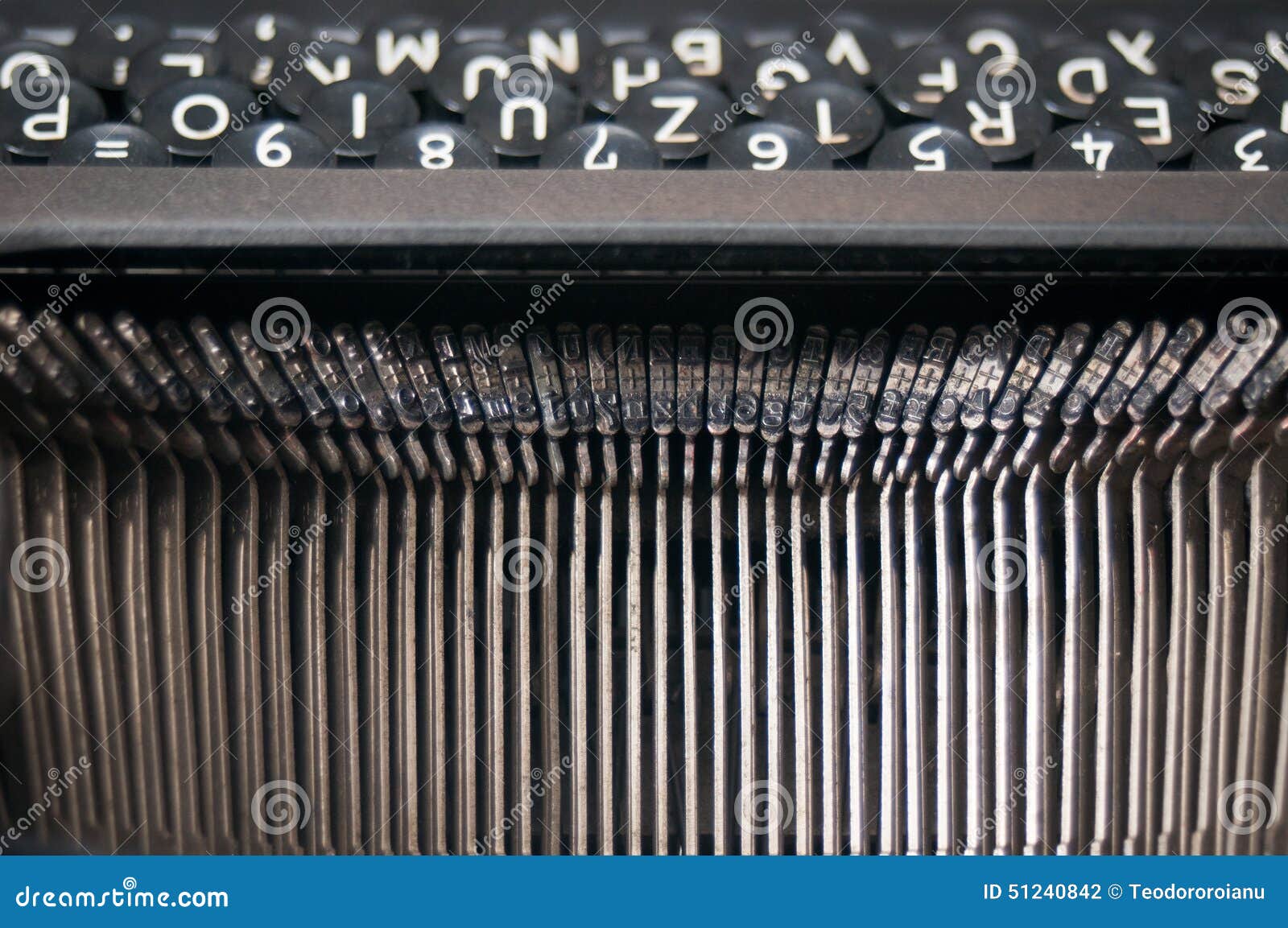 Vintage typewriter letters stock photo. Image of hand - 51240842