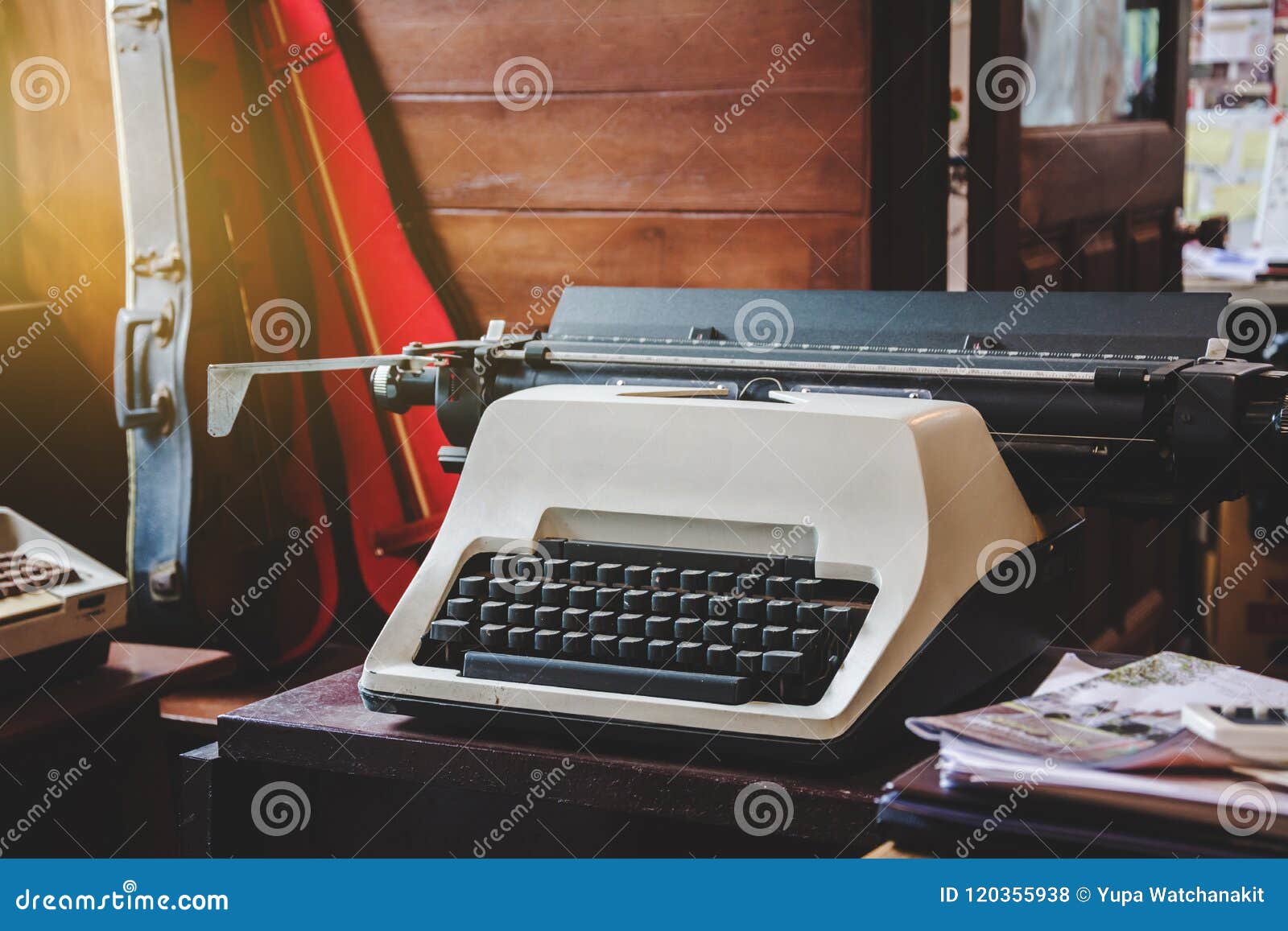 Vintage Typewriter Machine stock photo. Image of retro - 120355938