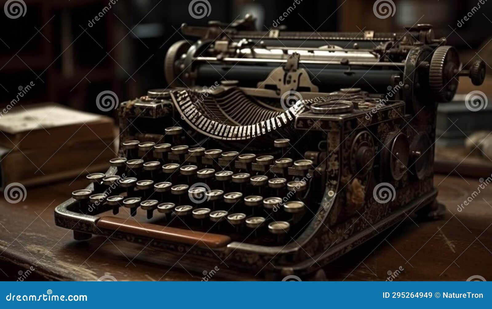 Old Typewriter with Paper Vintage Typewriter with Paper Stock ...