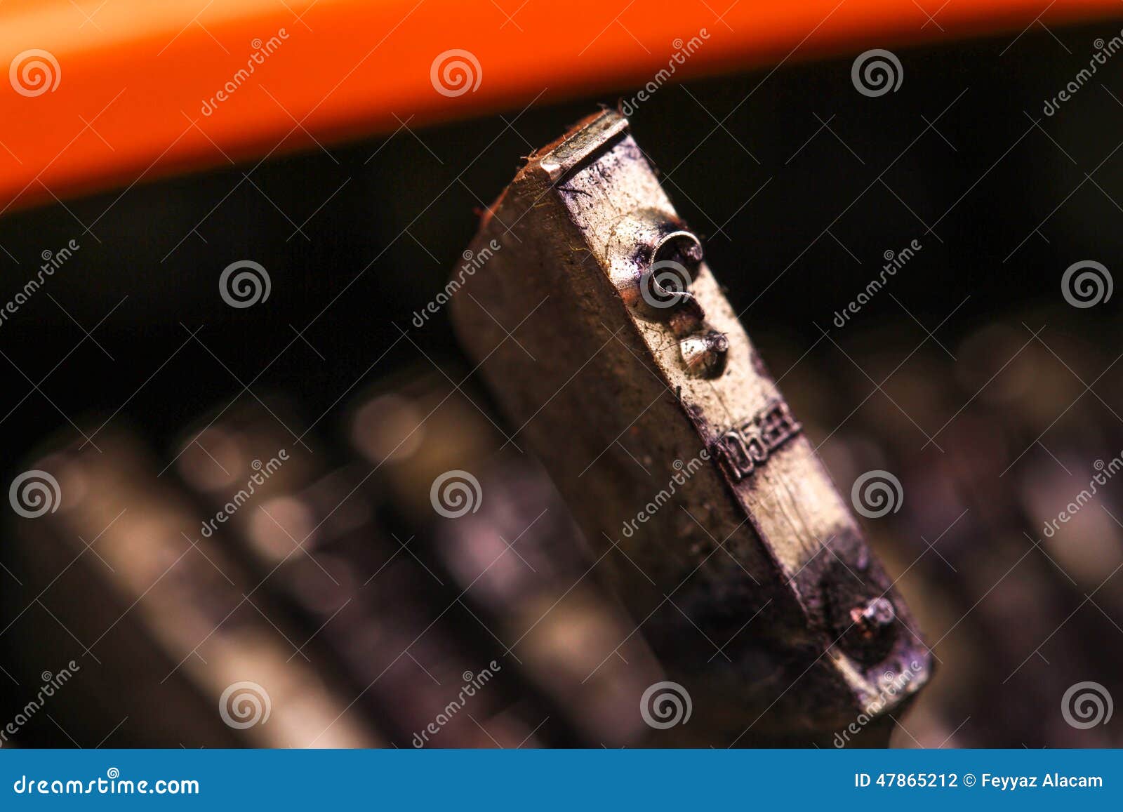 The Vintage Typewriter Question Mark Character Or Letter Macro S Stock ...