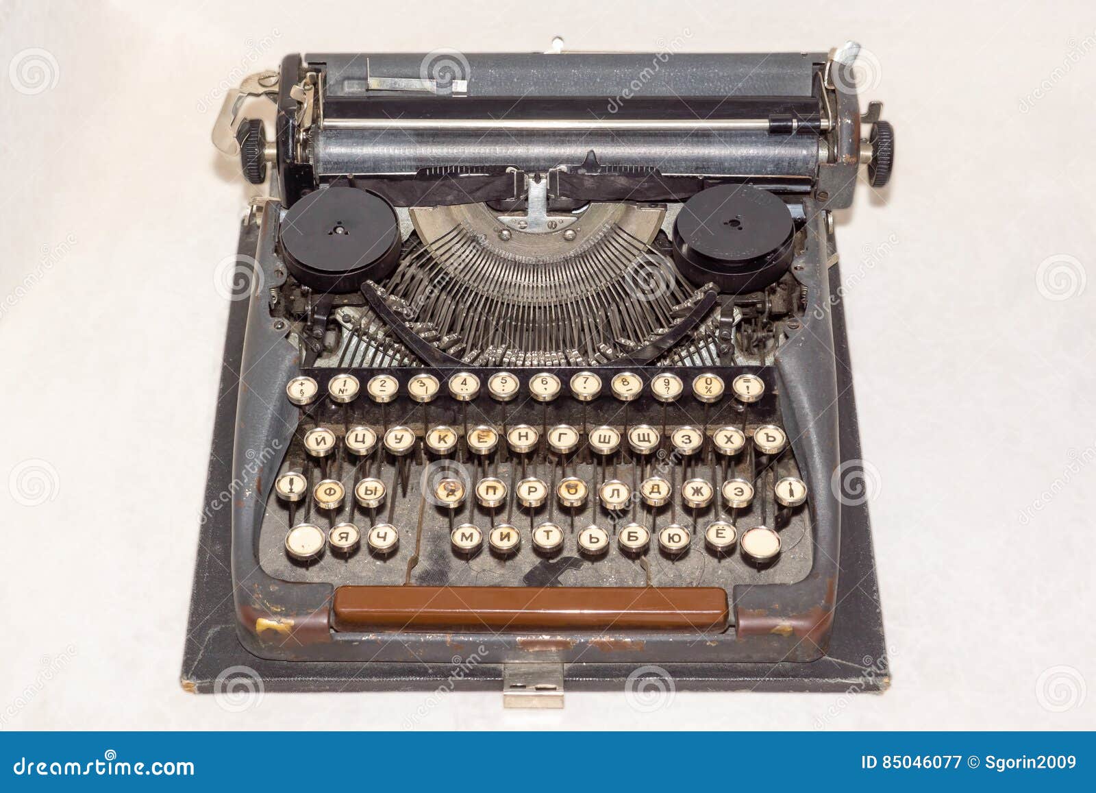 Old Typewriter With The Russian Alphabet Royalty-Free Stock Photo ...