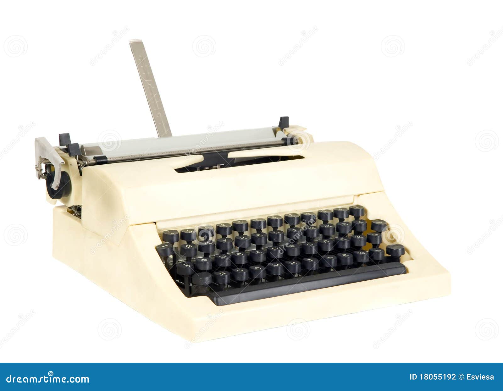 Vintage Typewriter on White Background Stock Photo - Image of antique ...