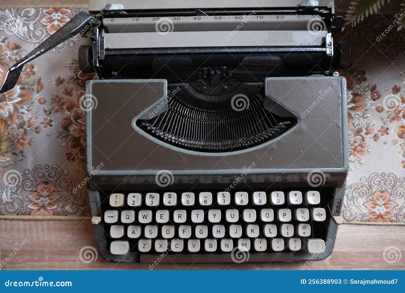 Vintage Typewriter on the Wood Table with Copy Space Stock Image ...