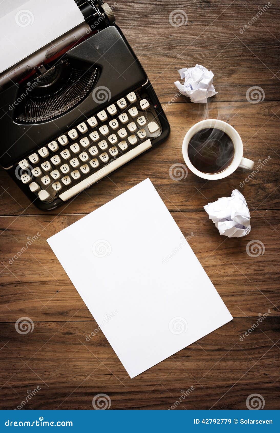 Vintage Typewriter stock image. Image of table, compose - 42792779