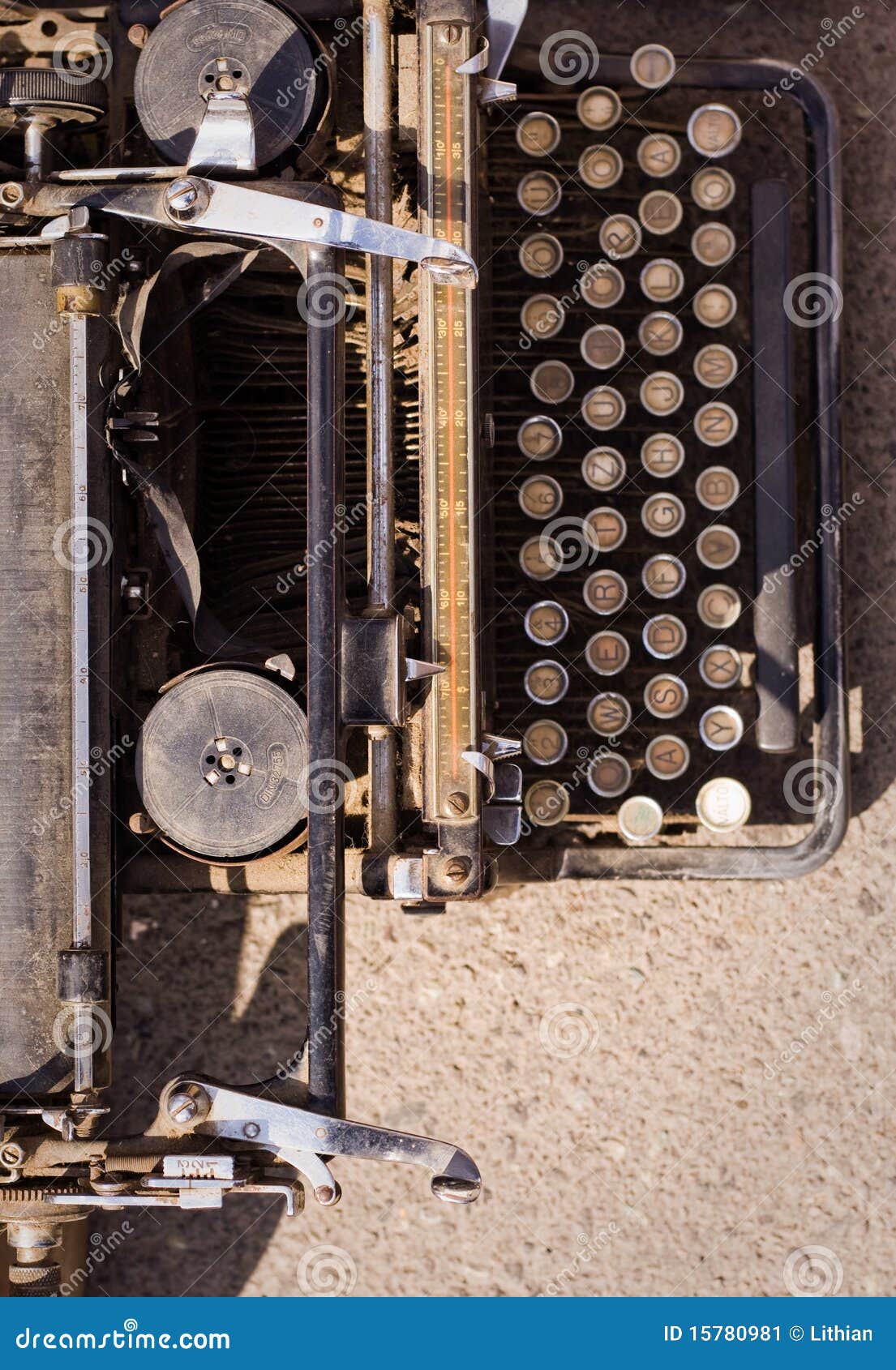 Vintage typing machine. stock image. Image of dirty, vintage - 15780981