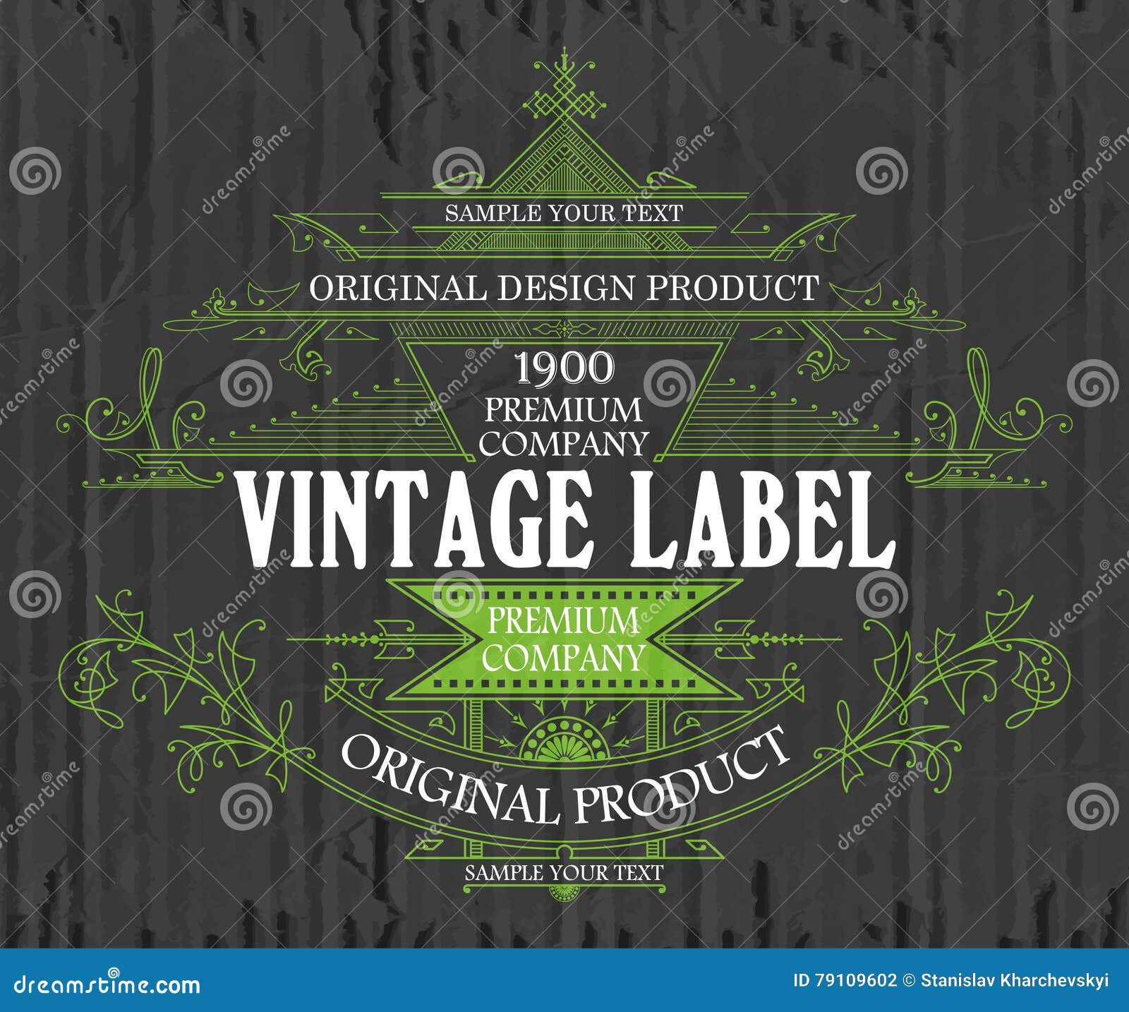 Vintage Typographic Label Premium Stock Vector - Illustration of card ...