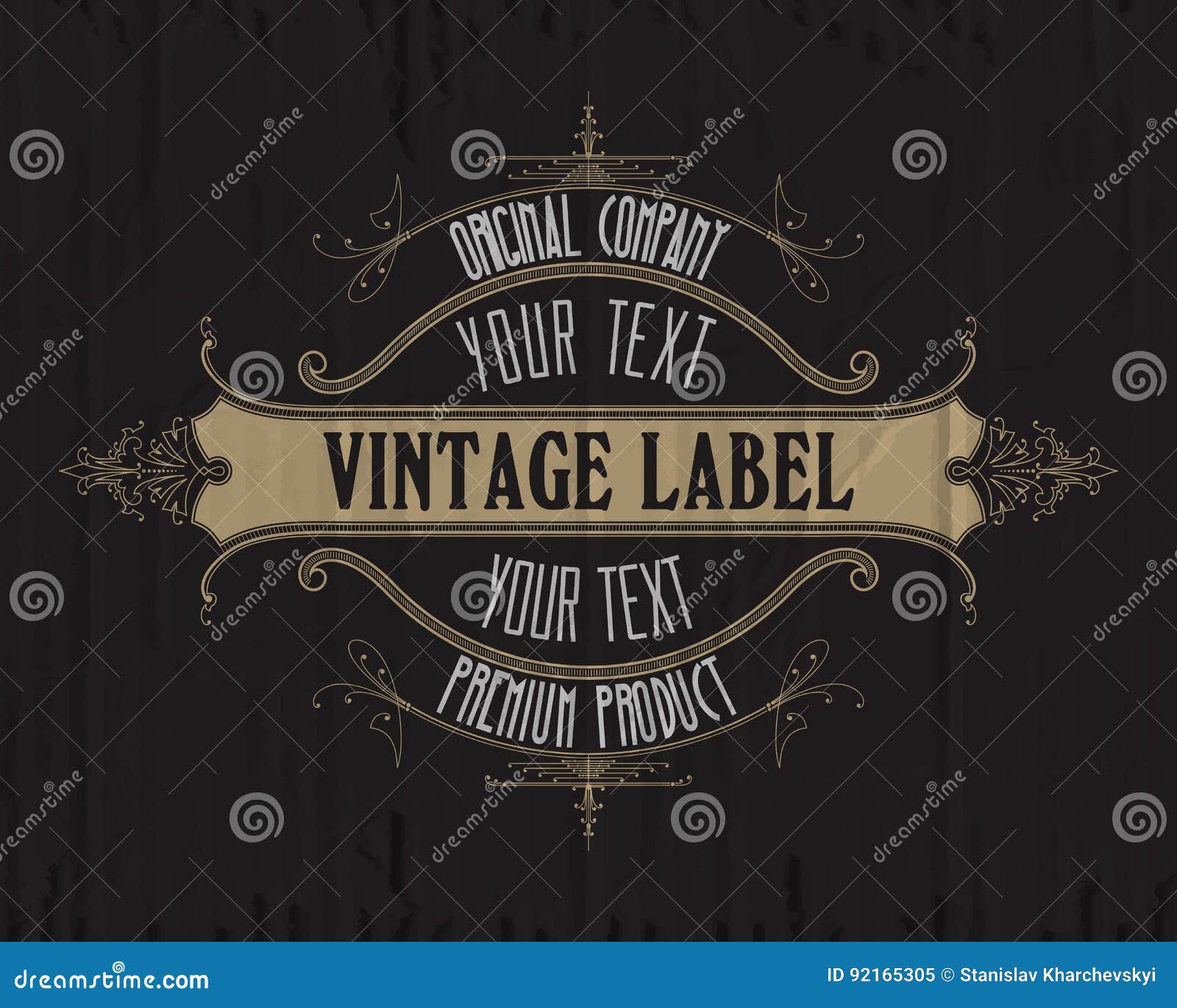 Vintage Typographic Label Premium Stock Vector - Illustration of cover ...