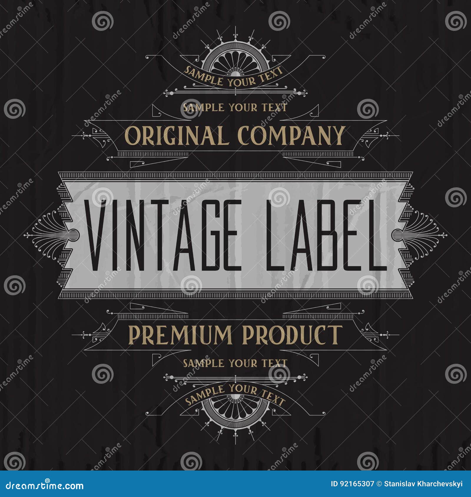 Vintage Typographic Label Premium Stock Vector - Illustration of ...
