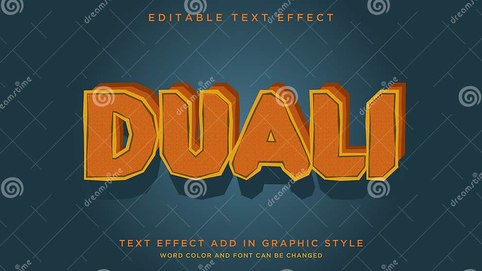 Vintage Typography and Editable Vector Text Style Effect Duali Text ...