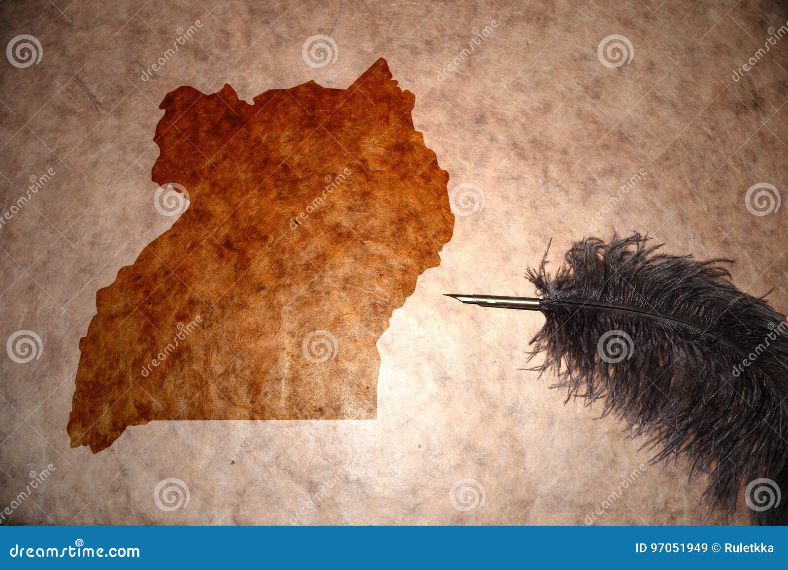 Vintage uganda map stock image. Image of material, freedom - 97051949
