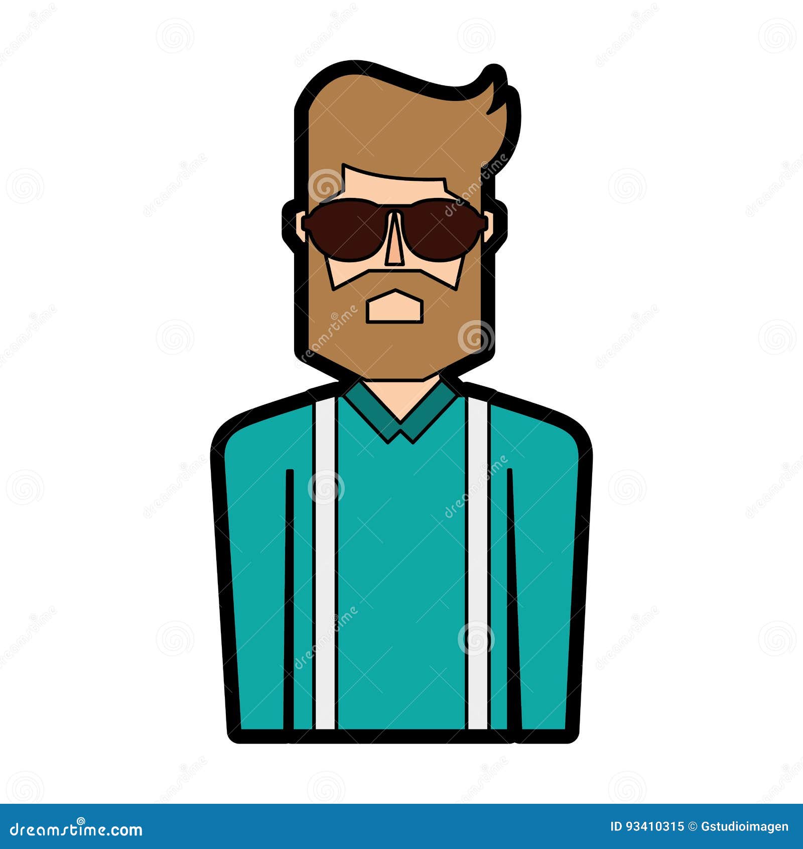 Vintage upper body man stock vector. Illustration of 1900 - 93410315