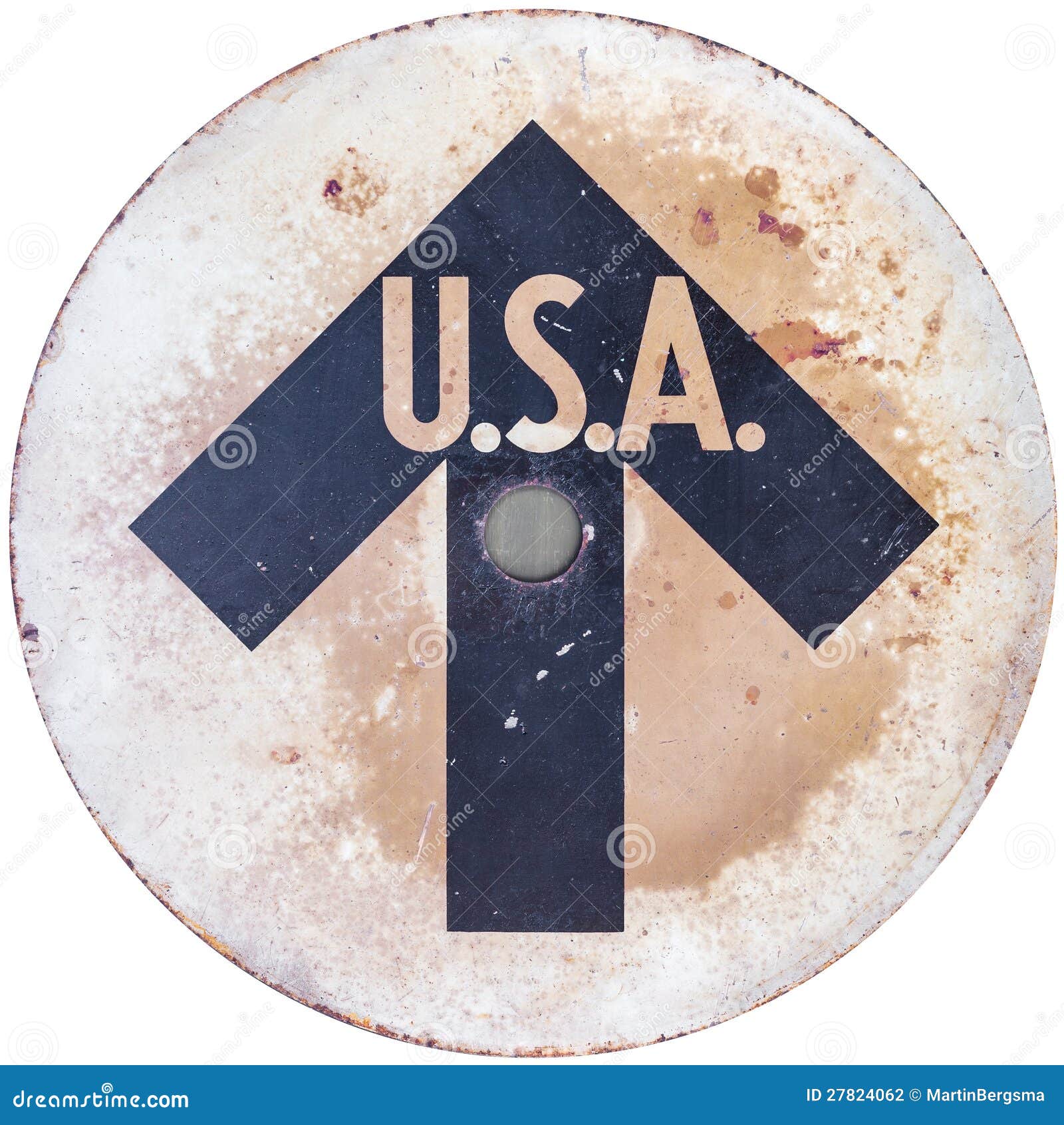 Vintage USA direction sign stock photo. Image of rusty - 27824062