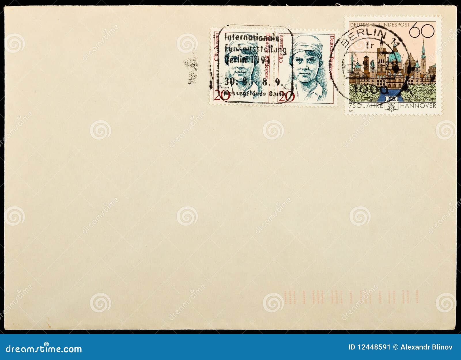 Vintage Used Mailing Envelope Editorial Photo - Image of postage, text ...