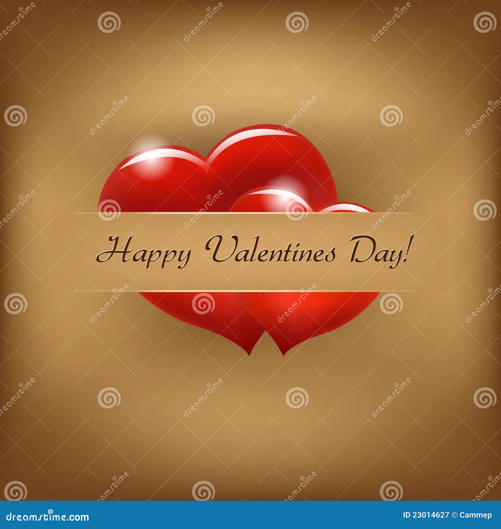Vintage Valentine Background with Hearts Stock Vector - Illustration of ...