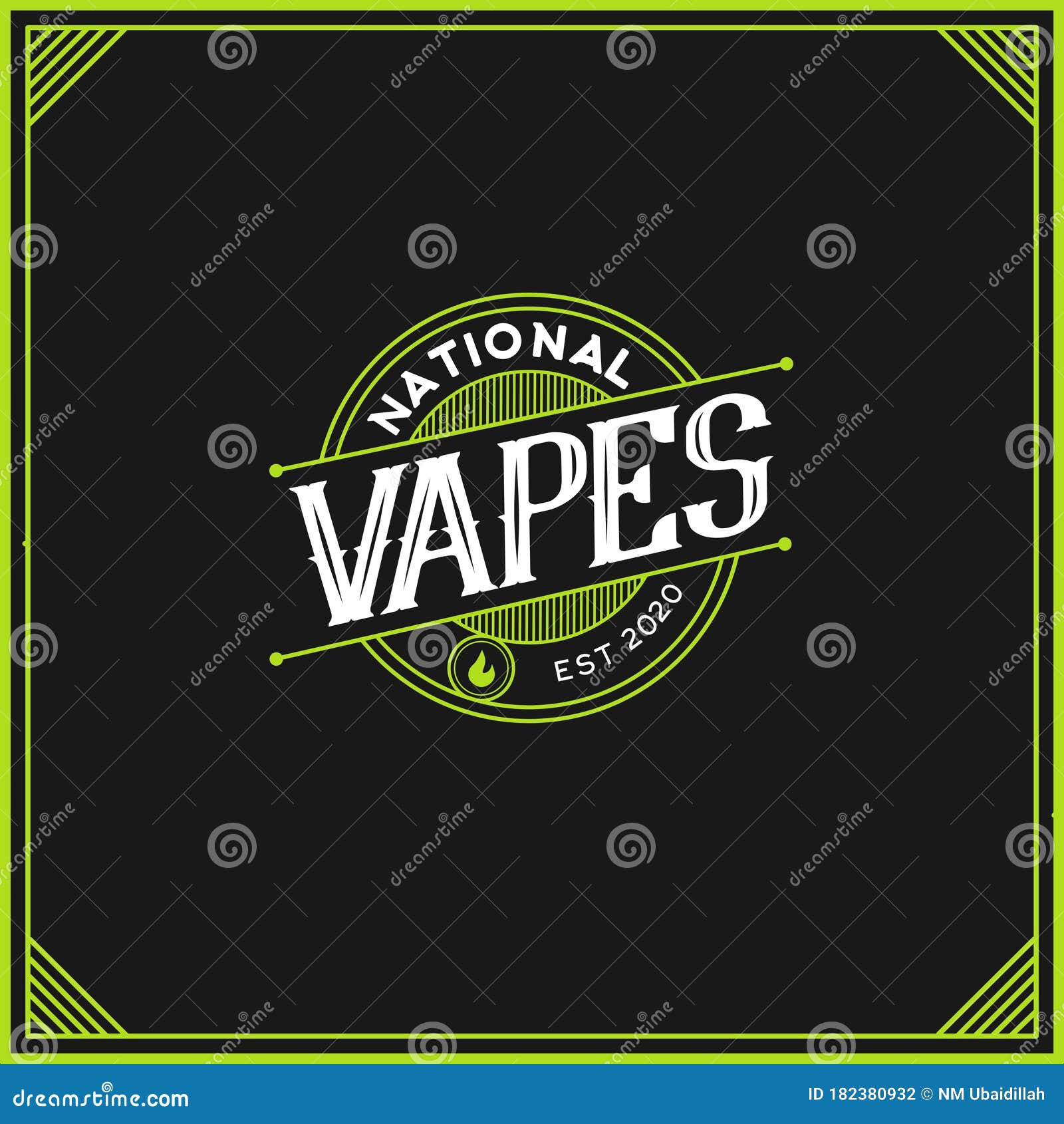 Vintage Vapes, Ready Made Logo Stock Illustration - Illustration of ...