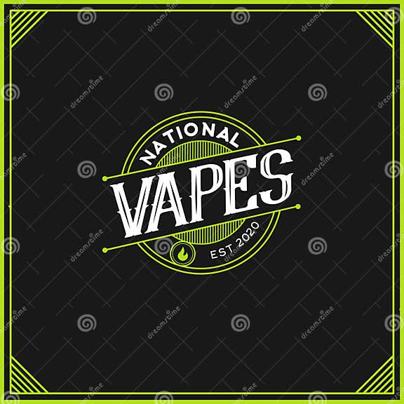 Vintage Vapes, Ready Made Logo Stock Illustration - Illustration of ...