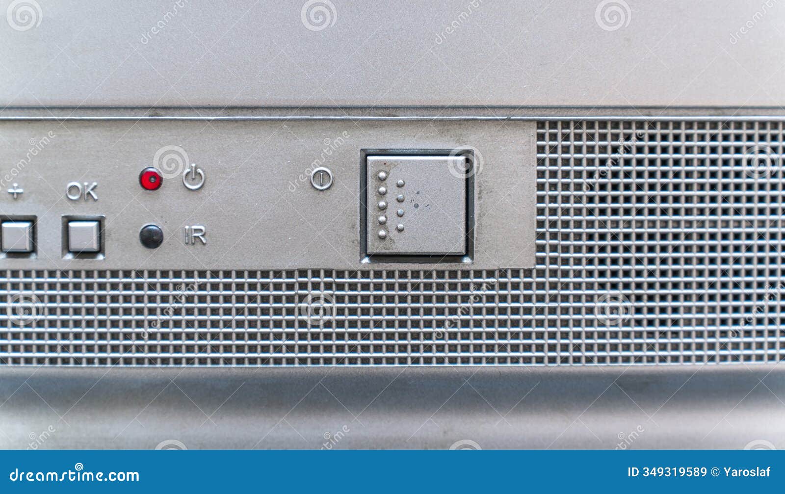 Vintage Vcr Control Panel with Volume and Power Buttons, Ir Sensor, and ...