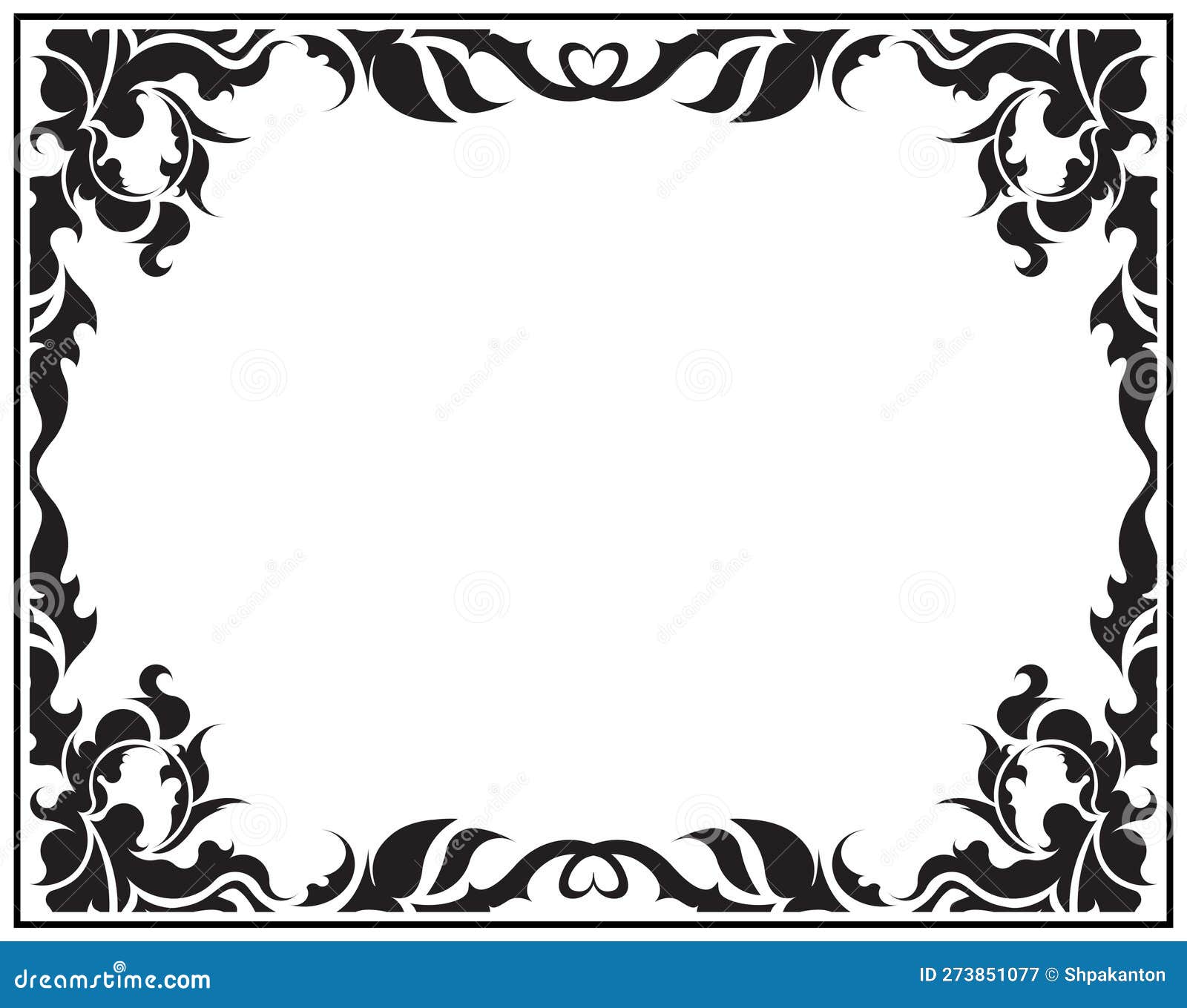 Vintage Vector Background - Massive Black Frame for Your Design Stock ...