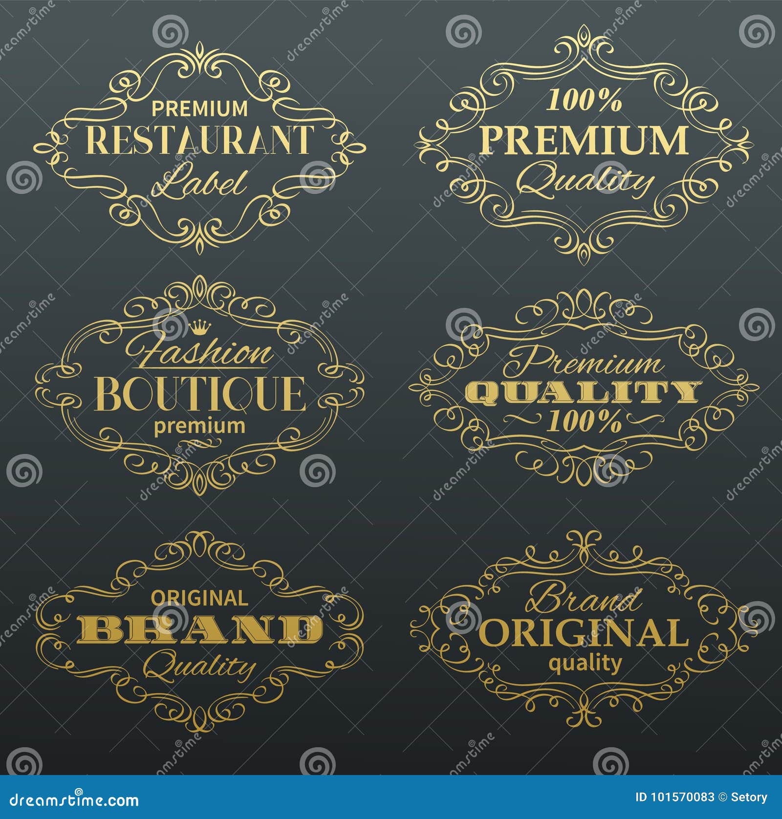 Vintage Vector Banners Labels Frames. Stock Vector - Illustration of ...