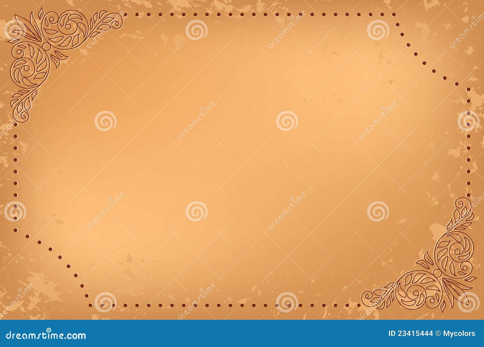 Vintage Vector Beige Card with Floral Decoration Stock Vector ...