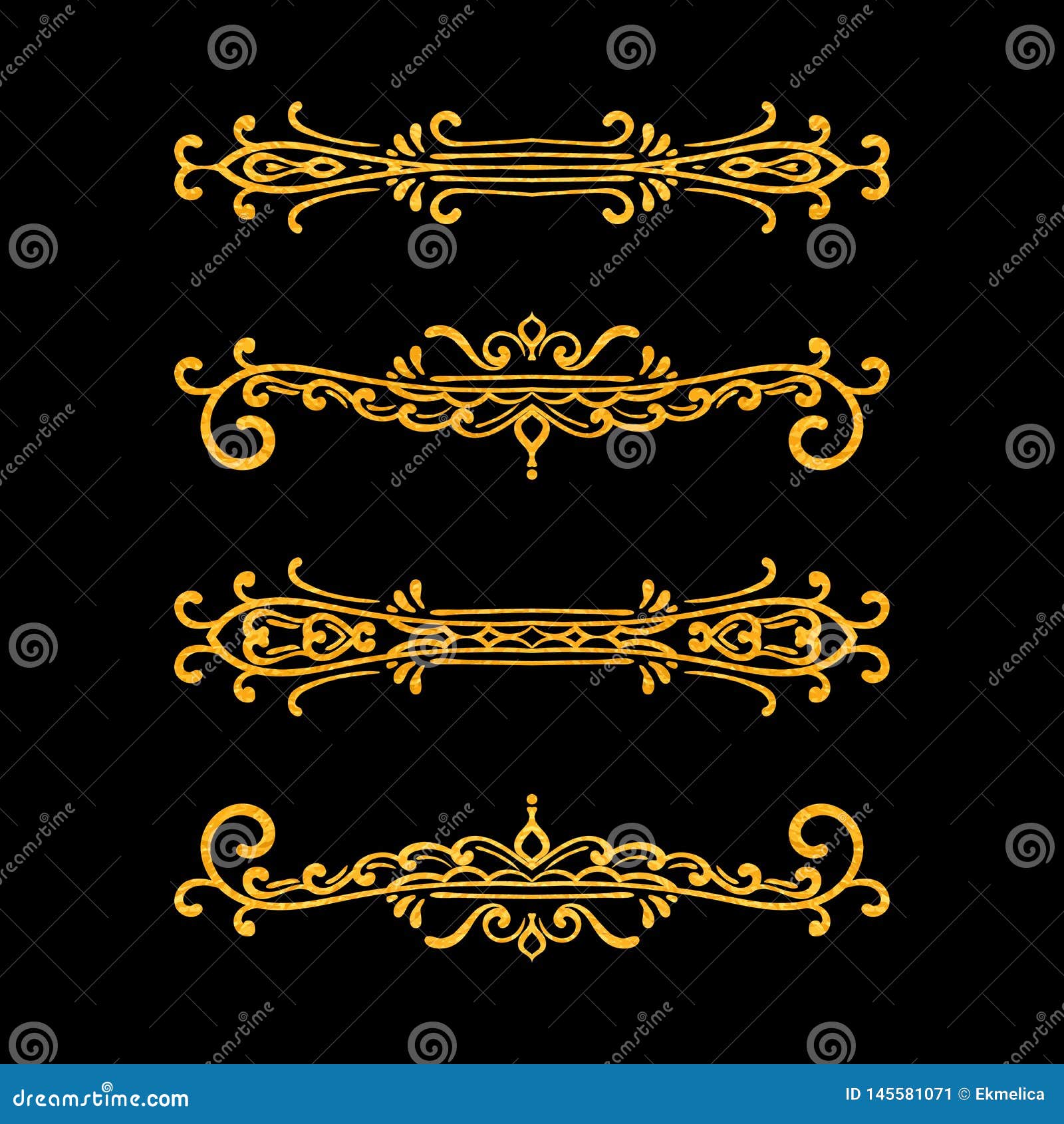 Vintage Vector Design Elements Stock Vector - Illustration of arabesque ...