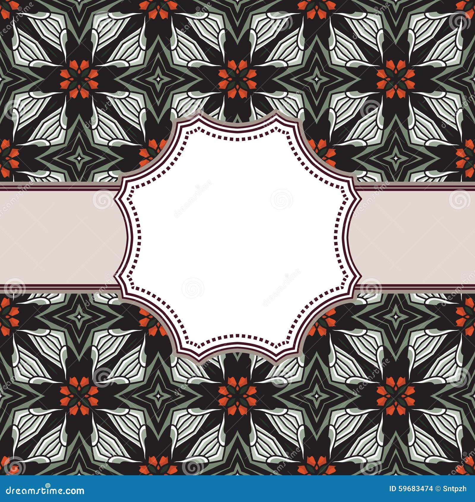 Vintage Vector Flower Frame Design Stock Vector - Illustration of ...