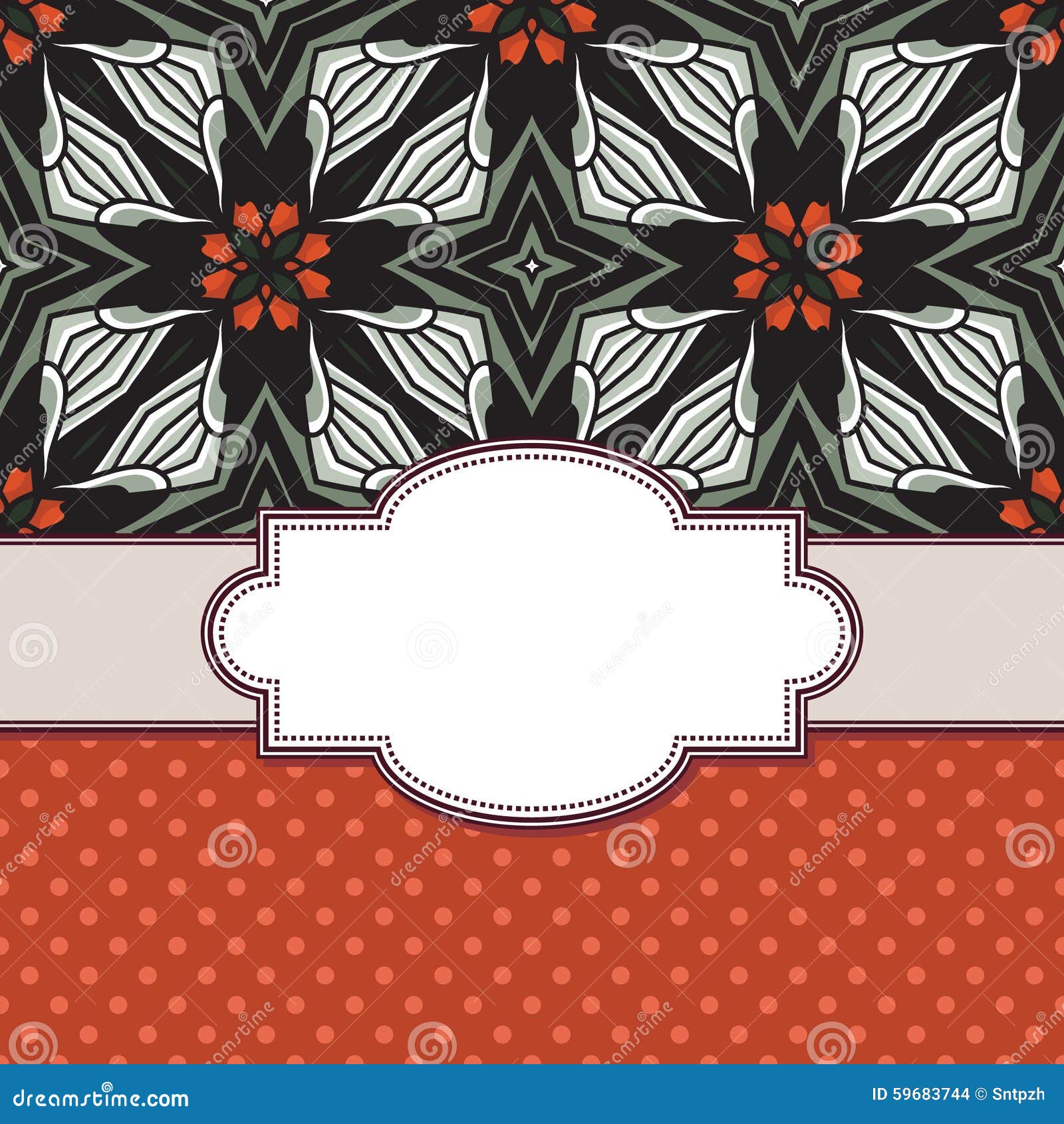 Vintage Vector Flower Frame Design Stock Vector - Illustration of ...