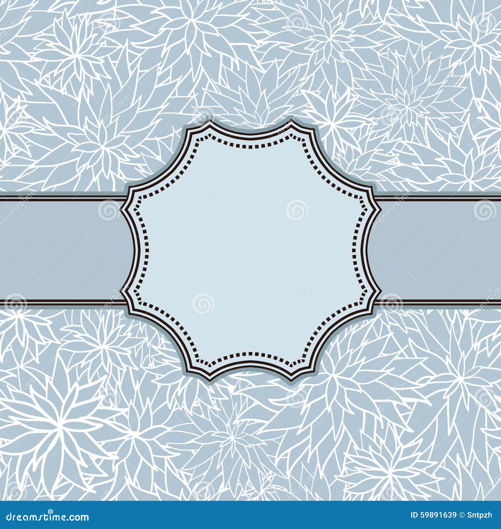 Vintage Vector Flower Frame Design Stock Vector - Illustration of ...