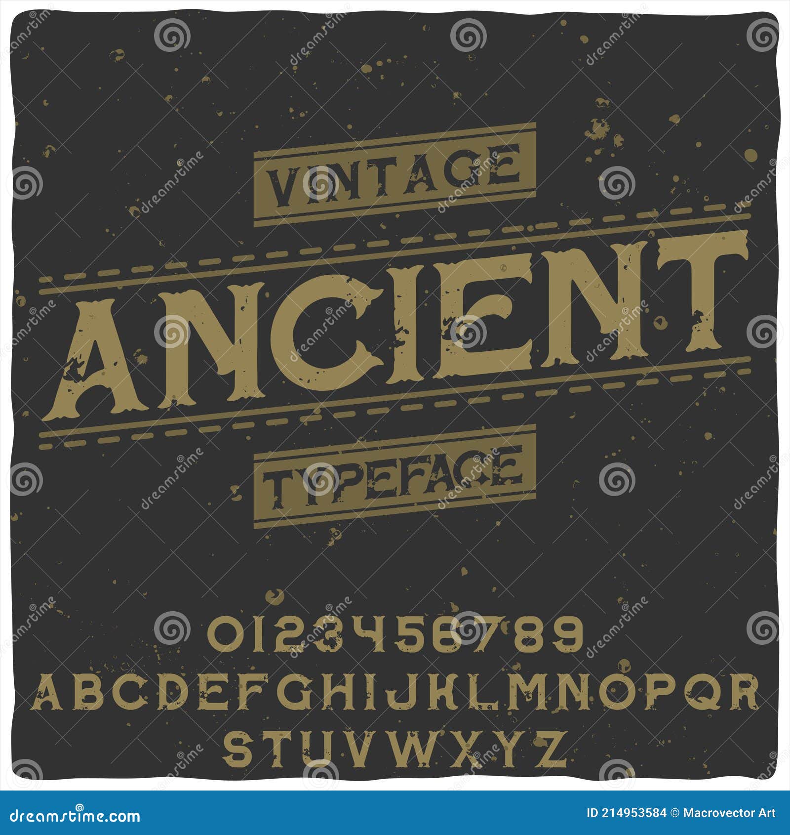 Vintage Vector Font. Elegant Royal Typeface in Ancient Style Stock ...