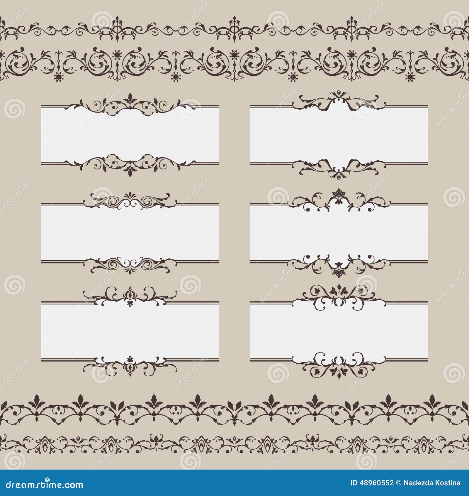 Vintage Vector Frame Border Set Stock Vector - Illustration of border ... Vintage Vector Frame Border Set Stock Vector - Illustration of border ...