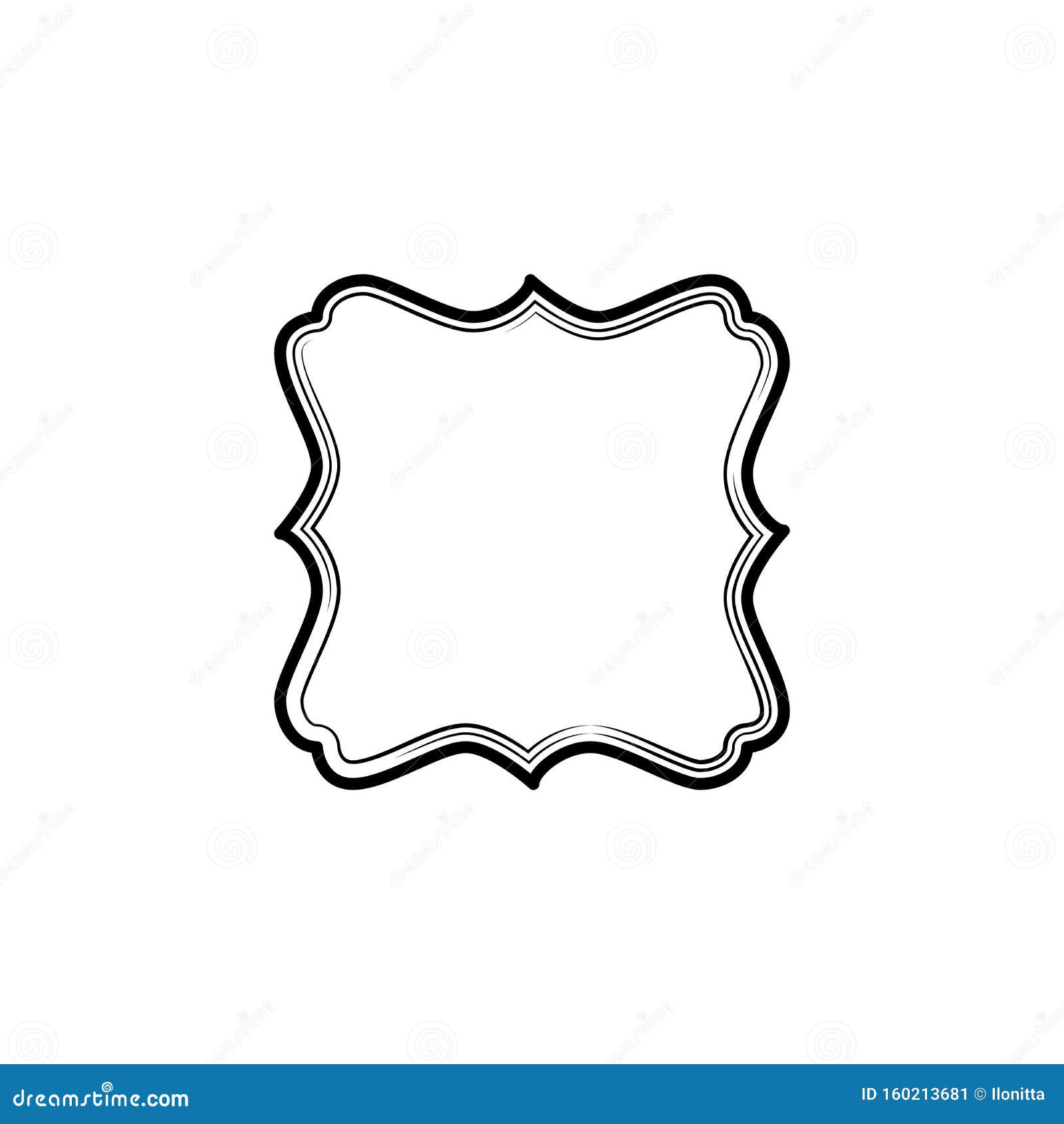 Vintage Vector Frame Isolated Element Stock Vector - Illustration of ...