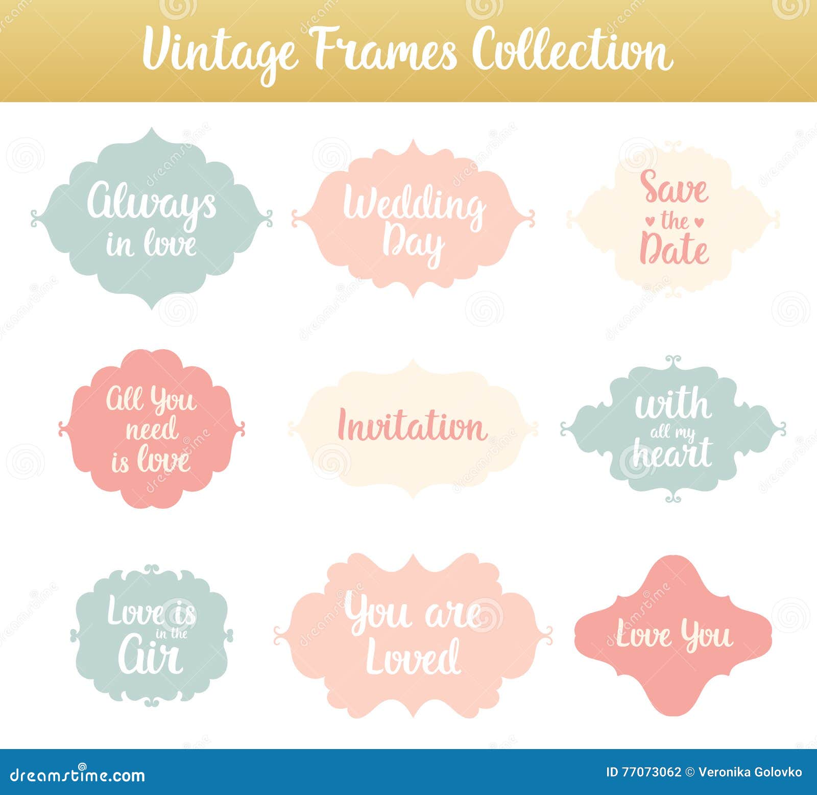 Vintage Vector Frames with Phrases Stock Vector - Illustration of ...
