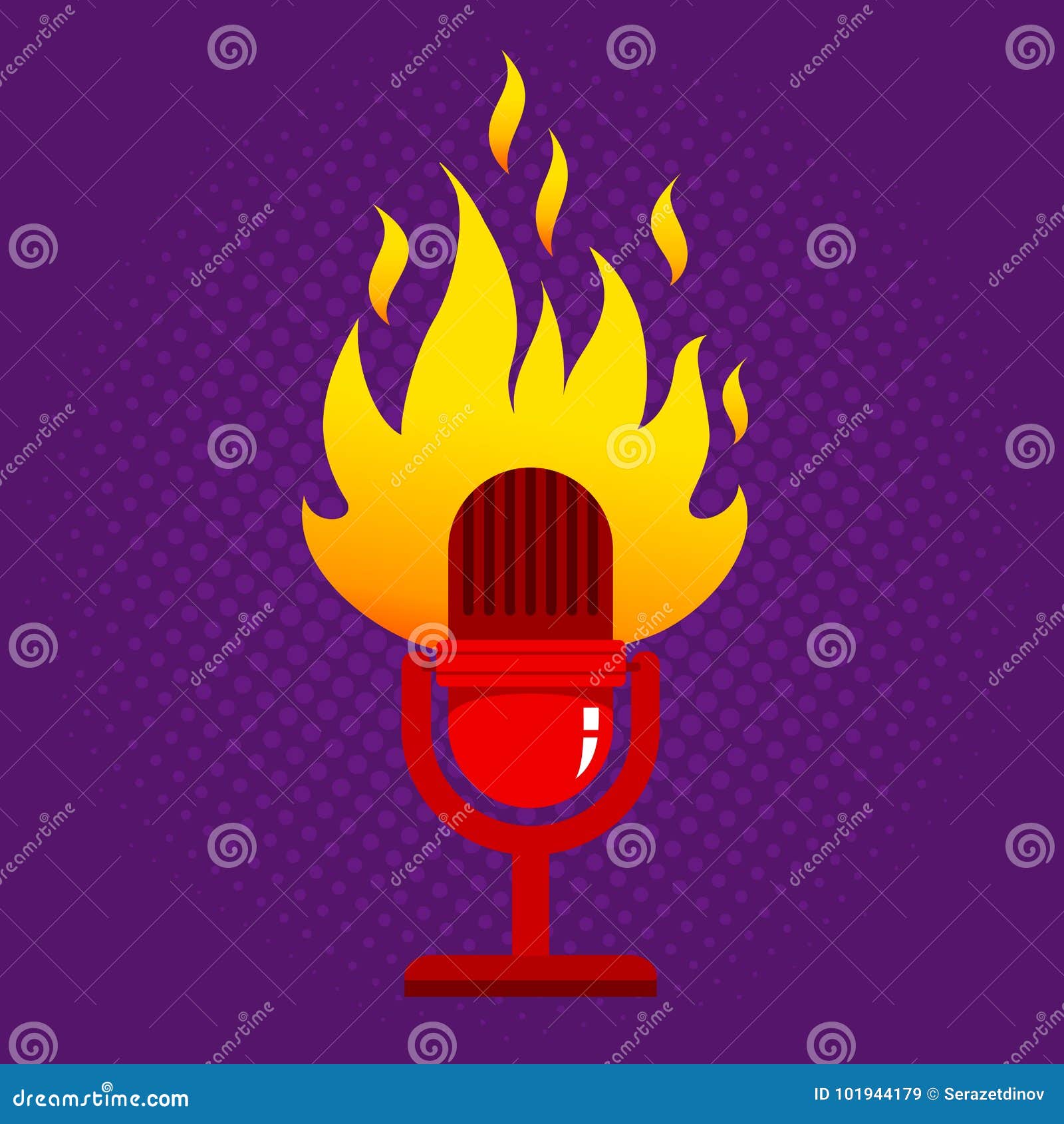 Microphone On Fire, Hot Mic In Flames, Rap Battle Rhymes Music, Karaoke ...