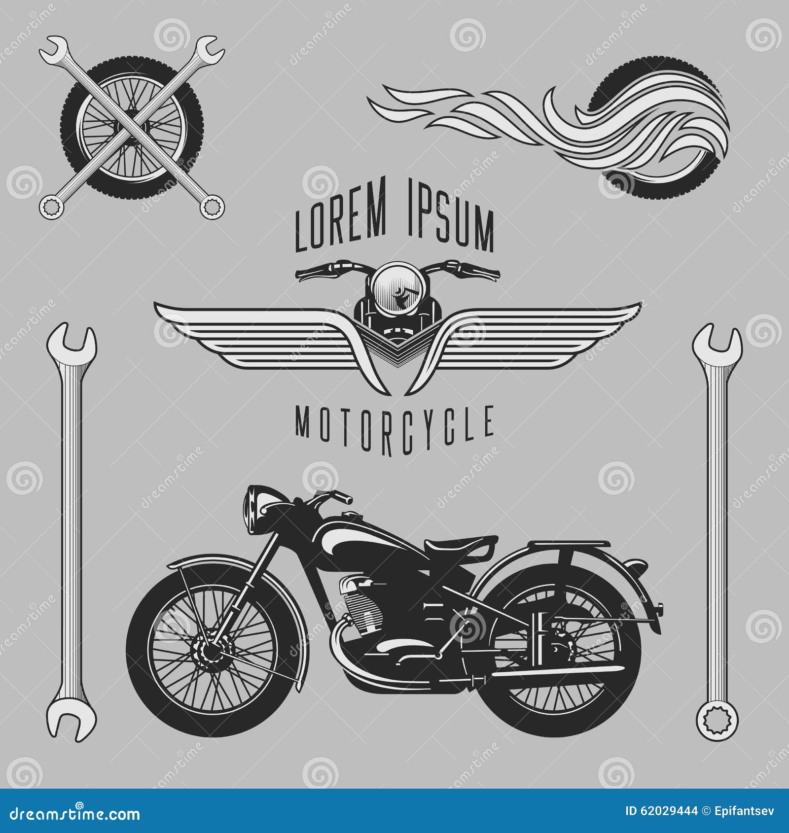 Vintage Vector Motorcycle Logos | CartoonDealer.com #62029444