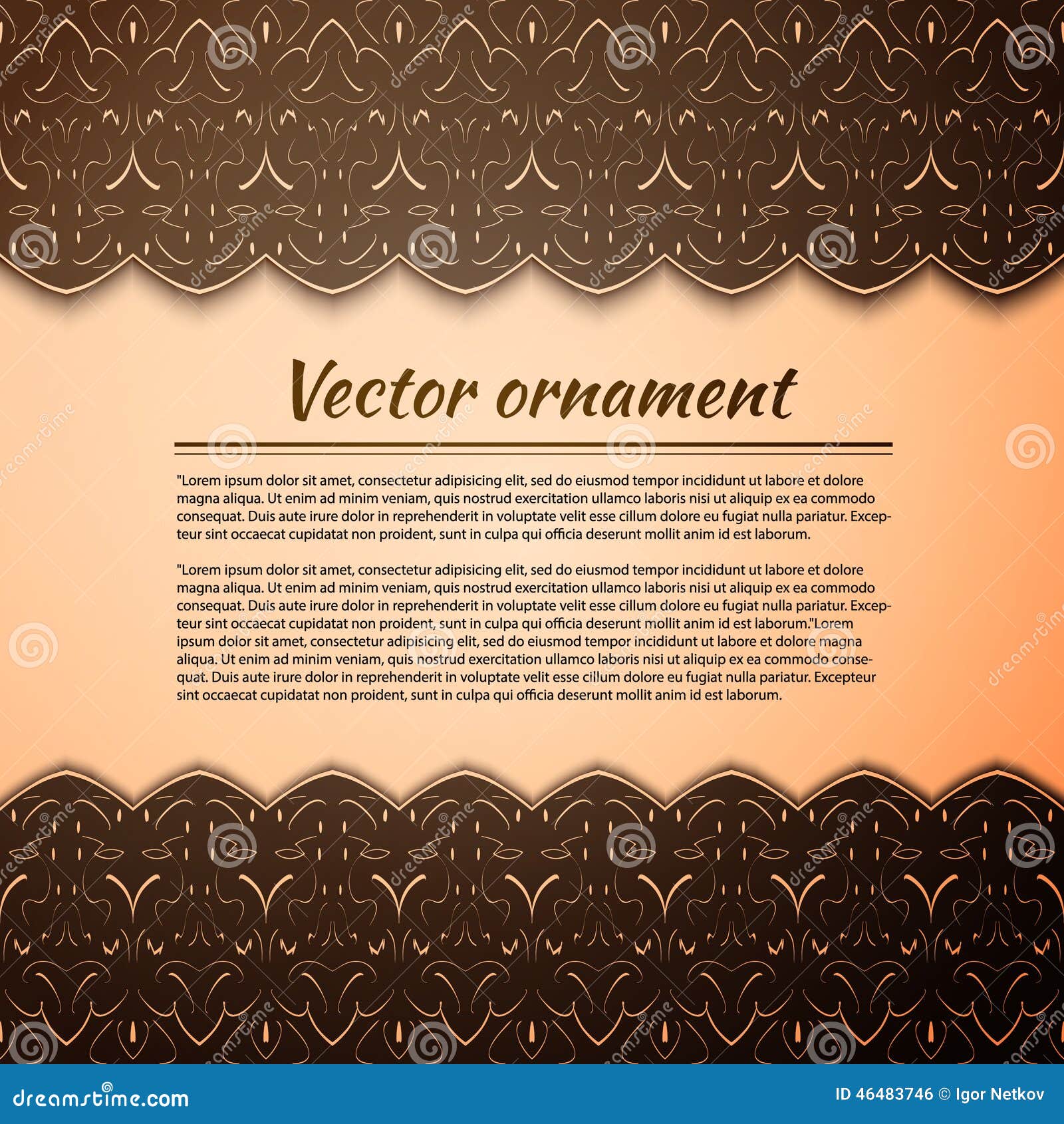 Vintage vector pattern stock vector. Illustration of elegant - 46483746