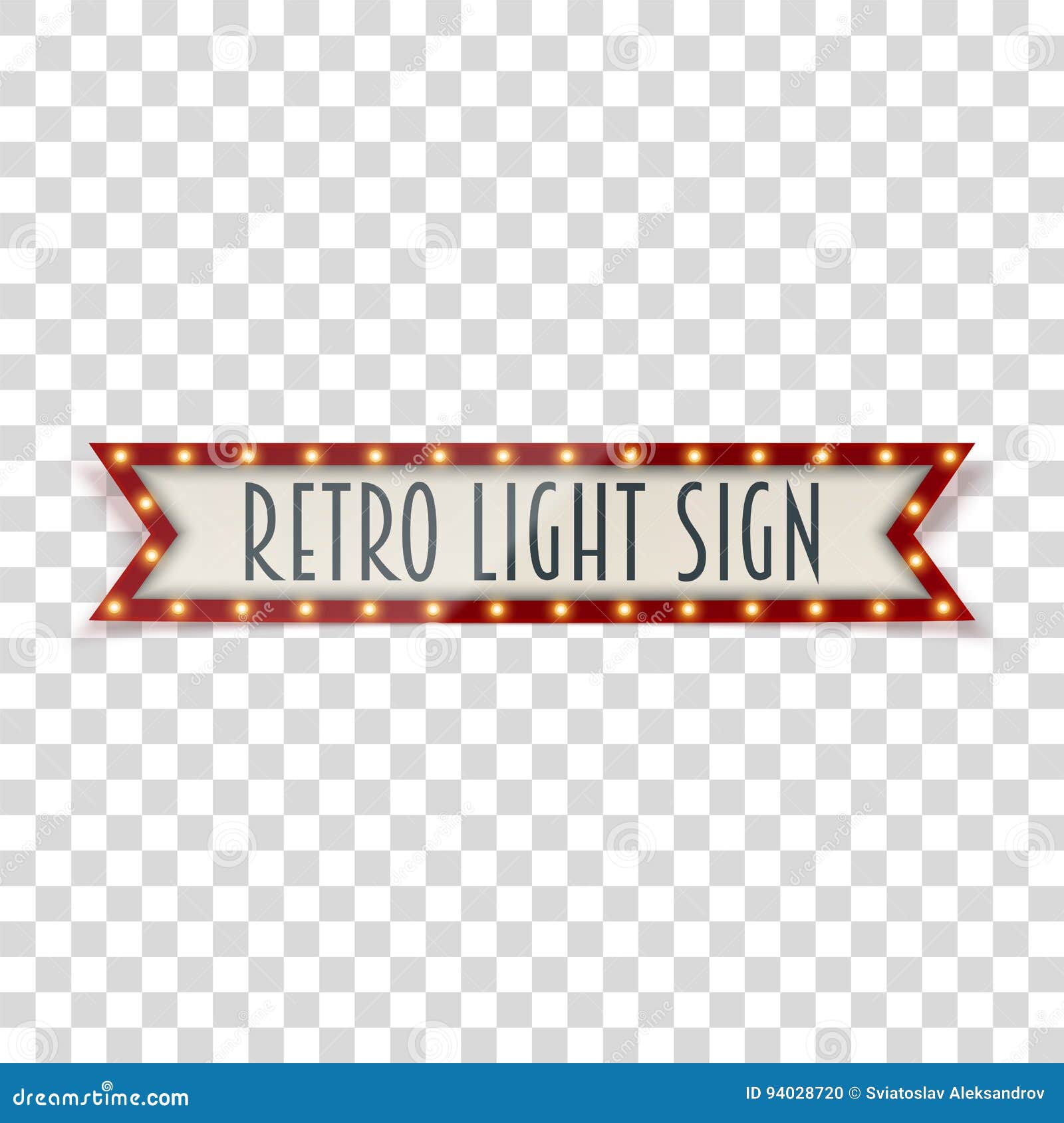 Vintage Vector Realistic Light Sign Stock Vector - Illustration of ...