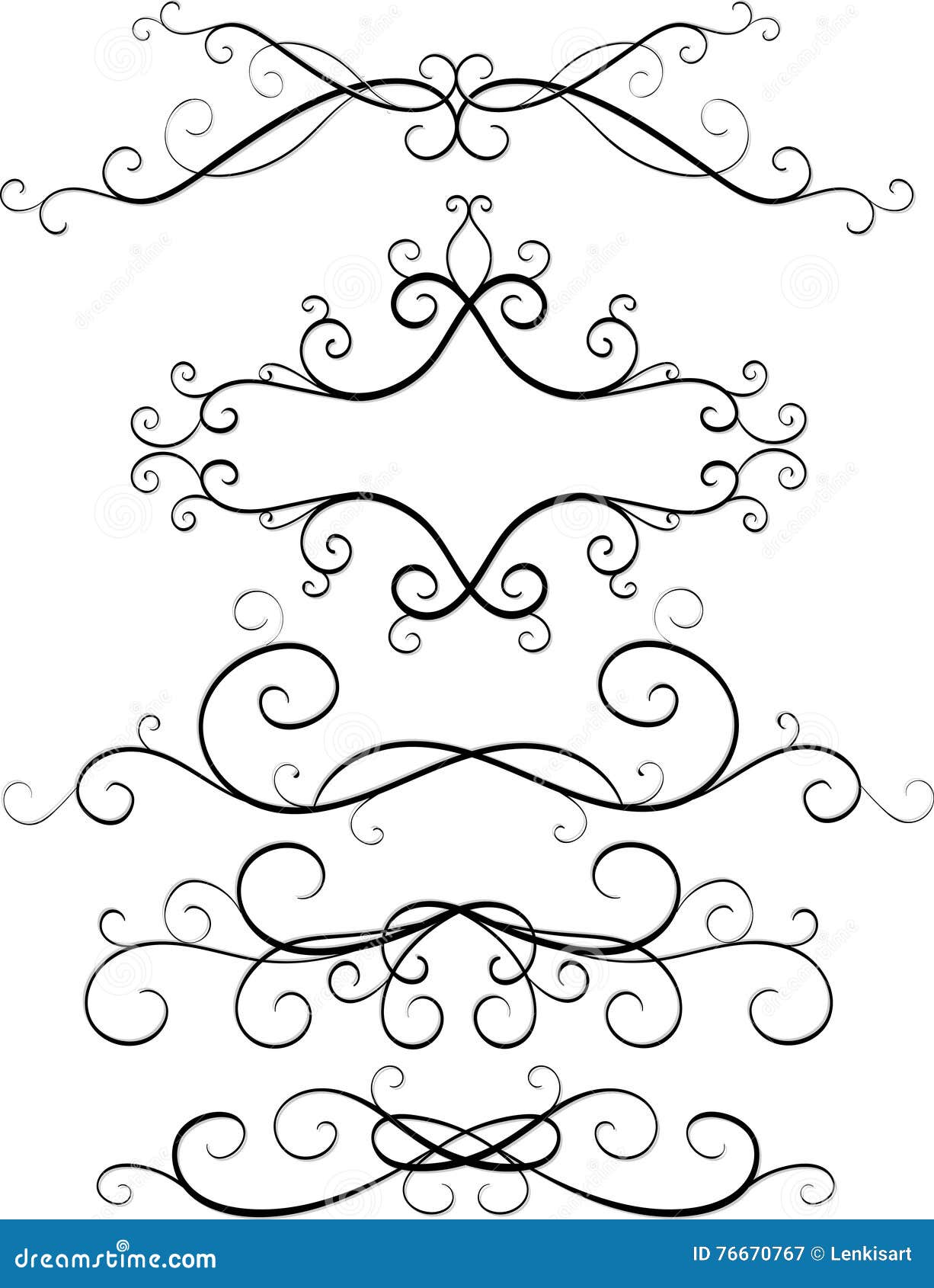 Vintage Vector Swirls Text Frames and Decorative Elements Stock Vector ...