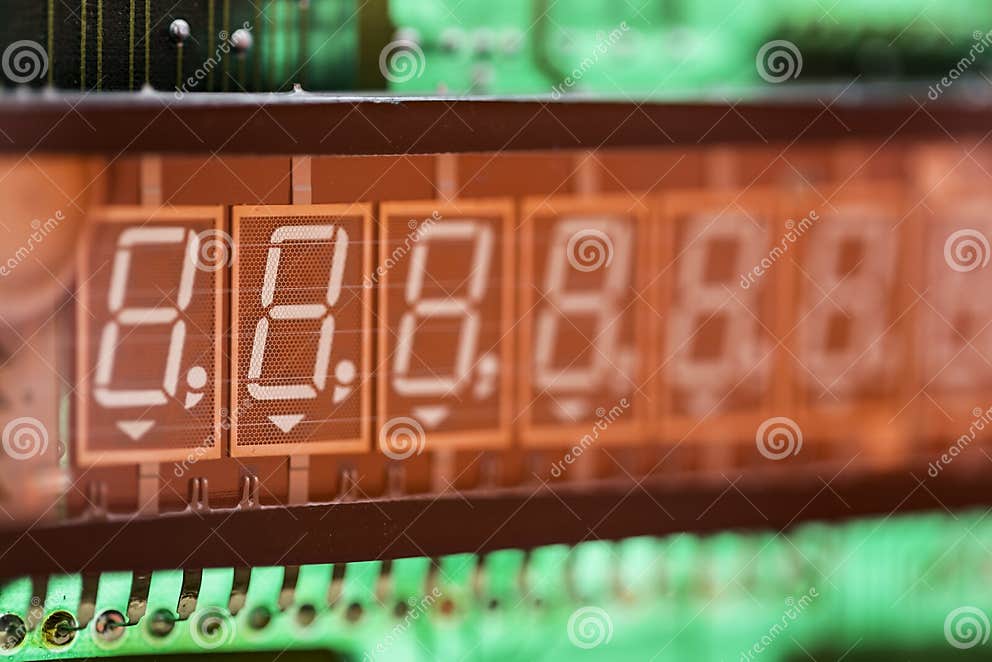 Vintage VFD display stock photo. Image of digit, computer - 154021654
