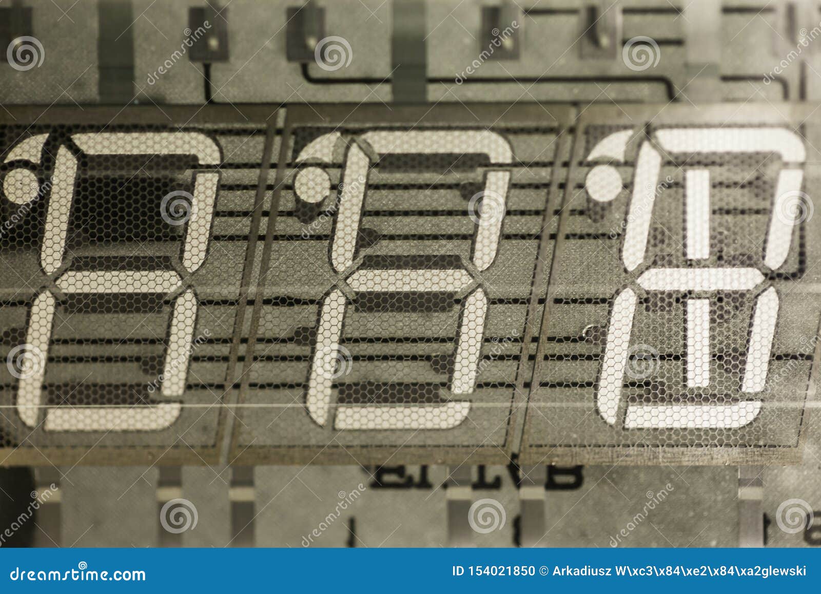 Vintage VFD display stock photo. Image of fluorescent - 154021850