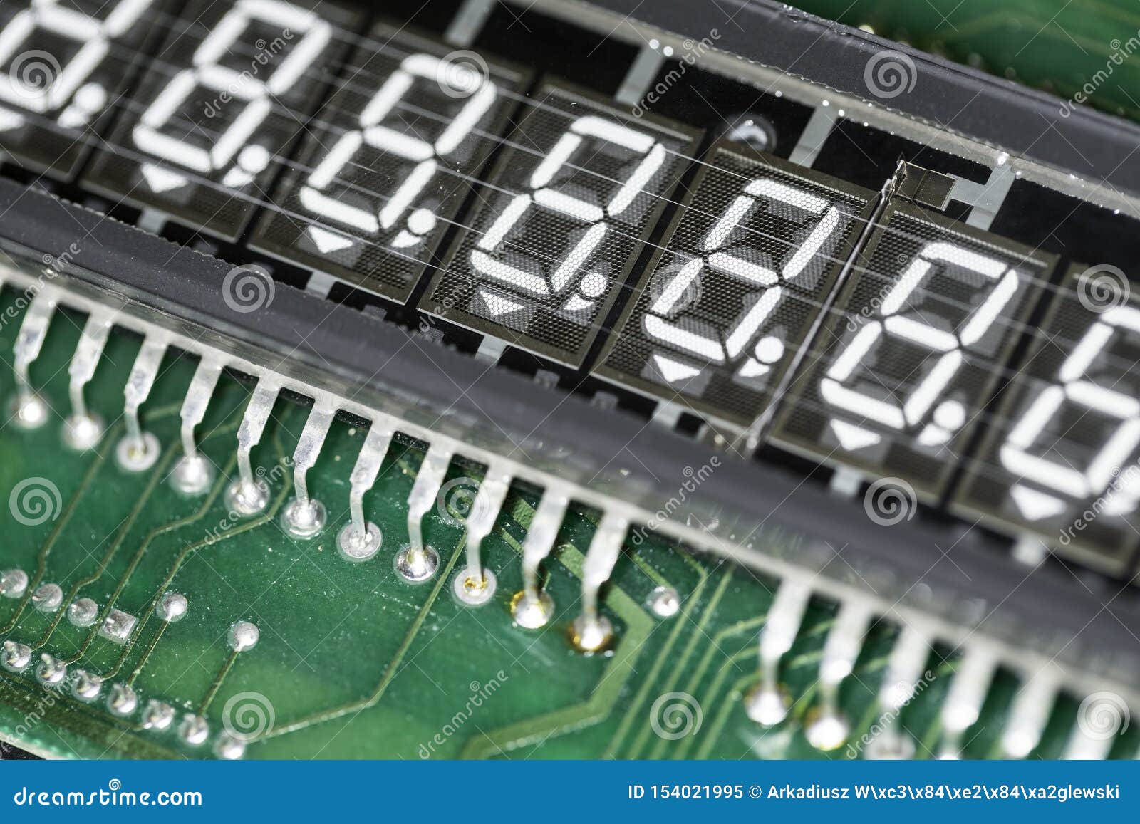 Vintage VFD display stock image. Image of electric, glass - 154021995