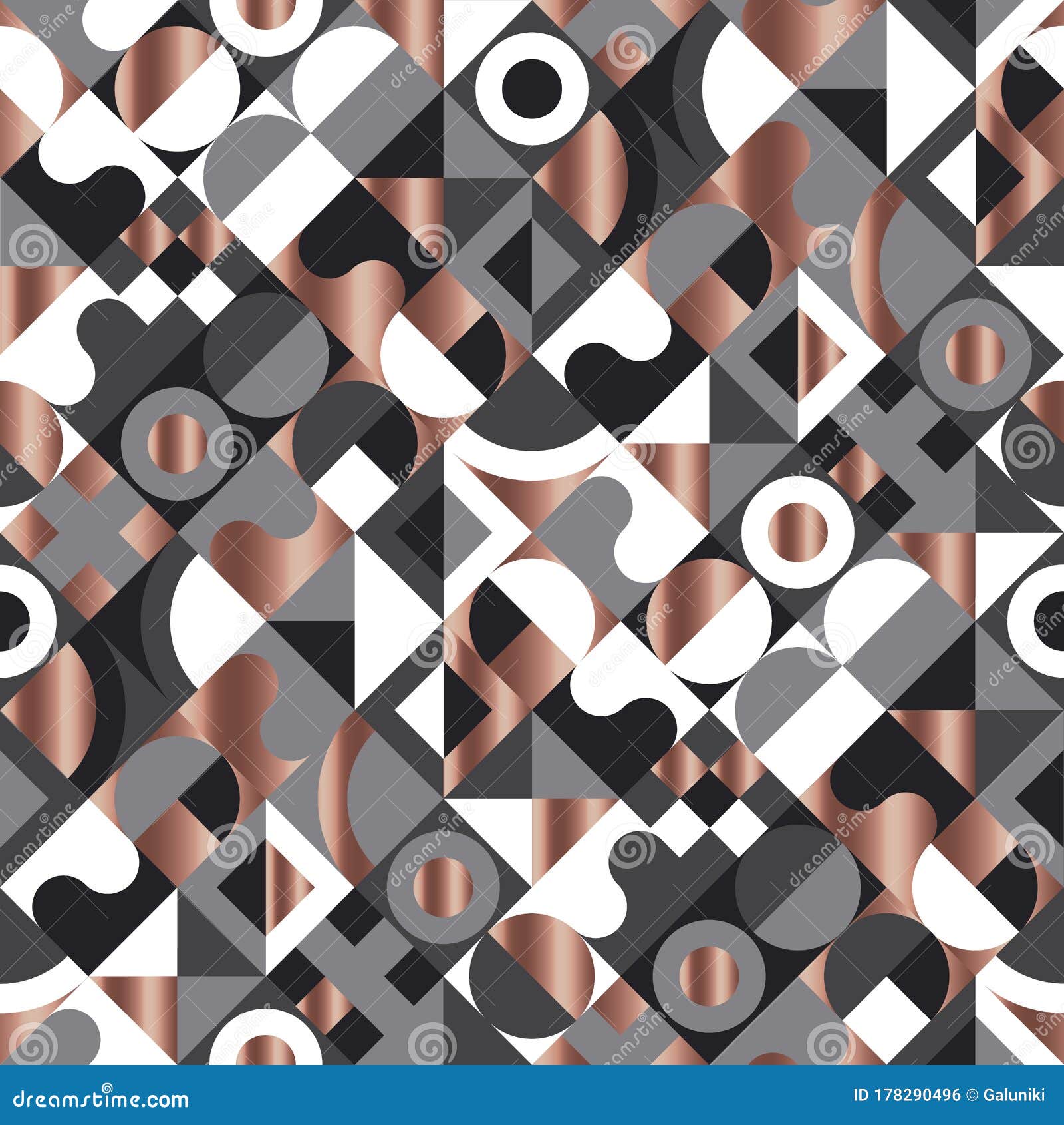 Vintage Vibes Geometric Seamless Pattern Stock Vector - Illustration of ...