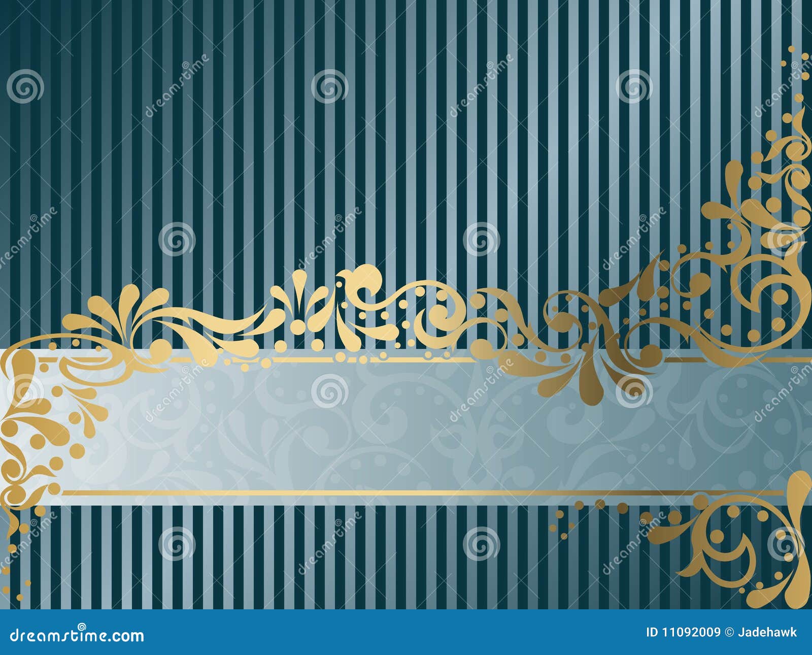 Vintage Victorian Banner, Horizontal Stock Vector - Illustration of ...